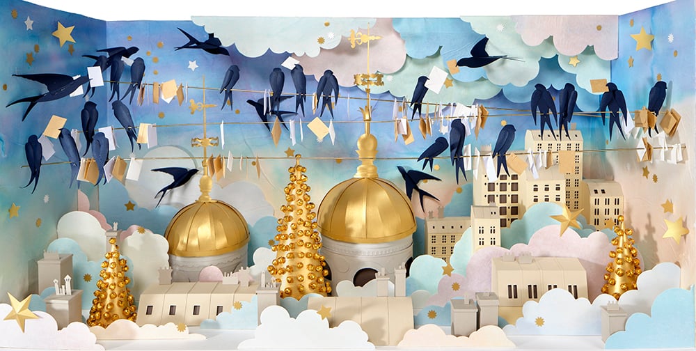 Mathilde Nivet's paper windows displays